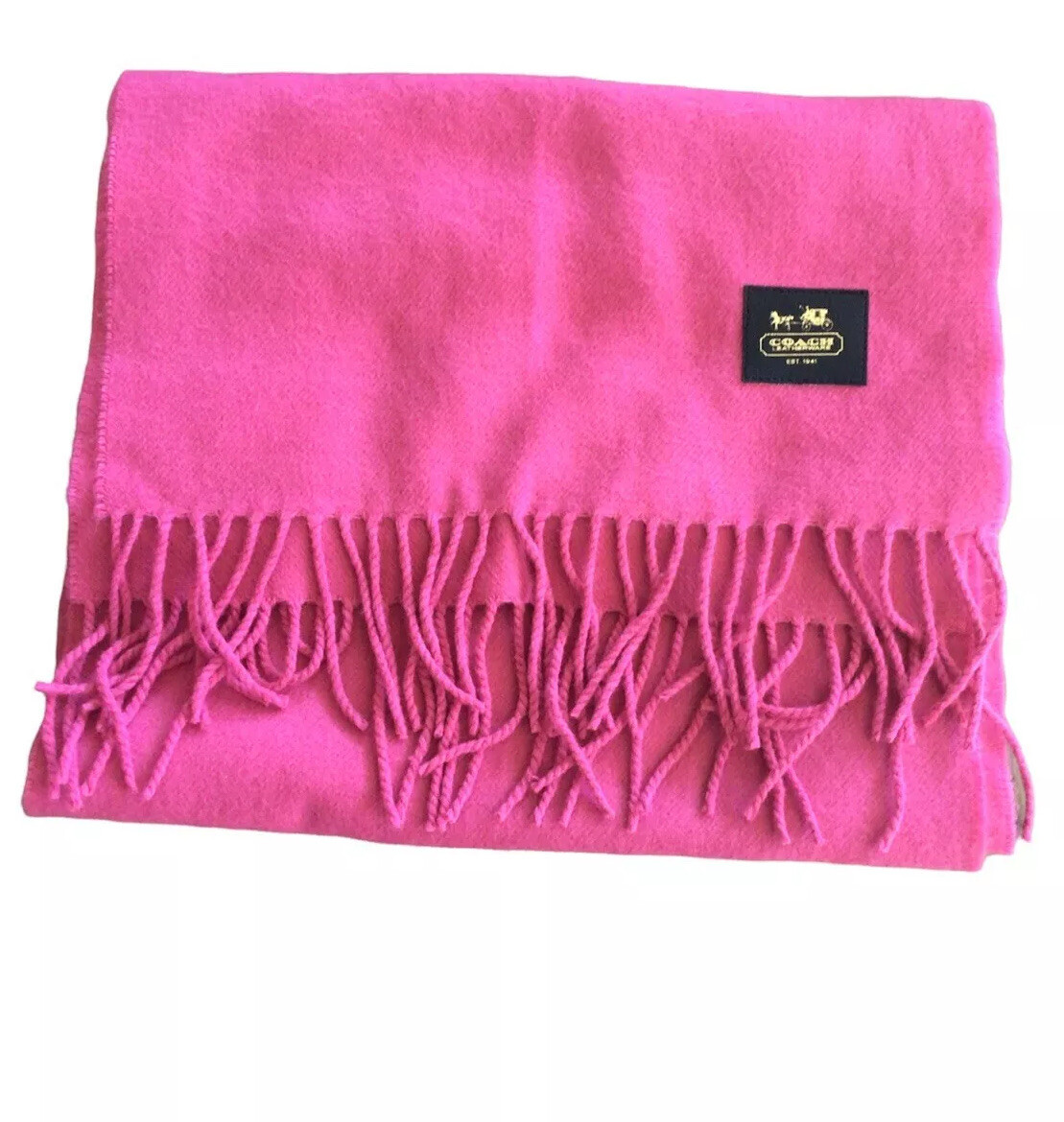 Coach Women's Signature Pink Leather Logo - Gem