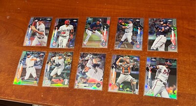MLB 2020 Topps Chrome 10 card Refractor Lot various stars all cards ...