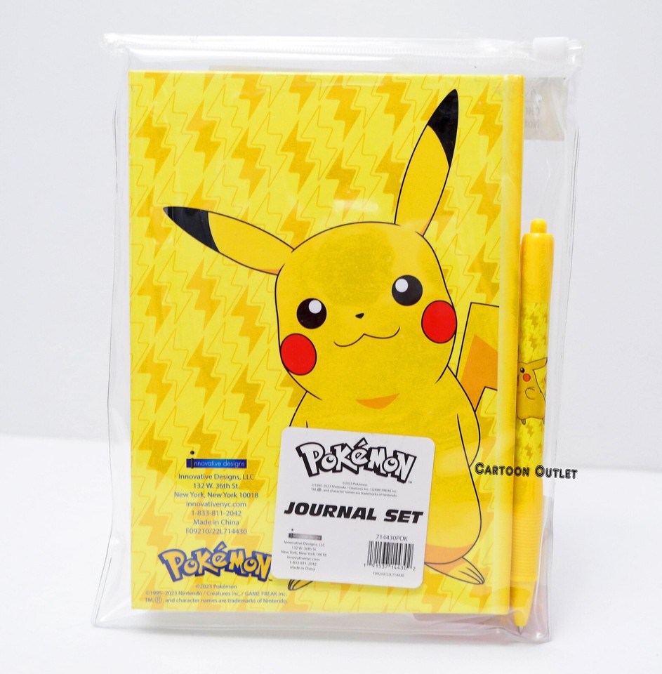 Pokemon Journal Set Pikachu Pen Eraser Note Pad Stickers Ruler Birthday ...