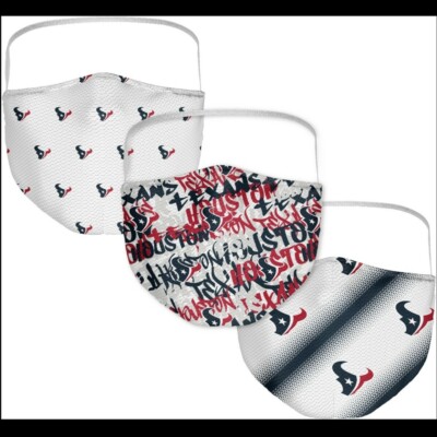 Houston Texans 3-Pack Fanatics Face Masks NFL 100% Polyester | eBay
