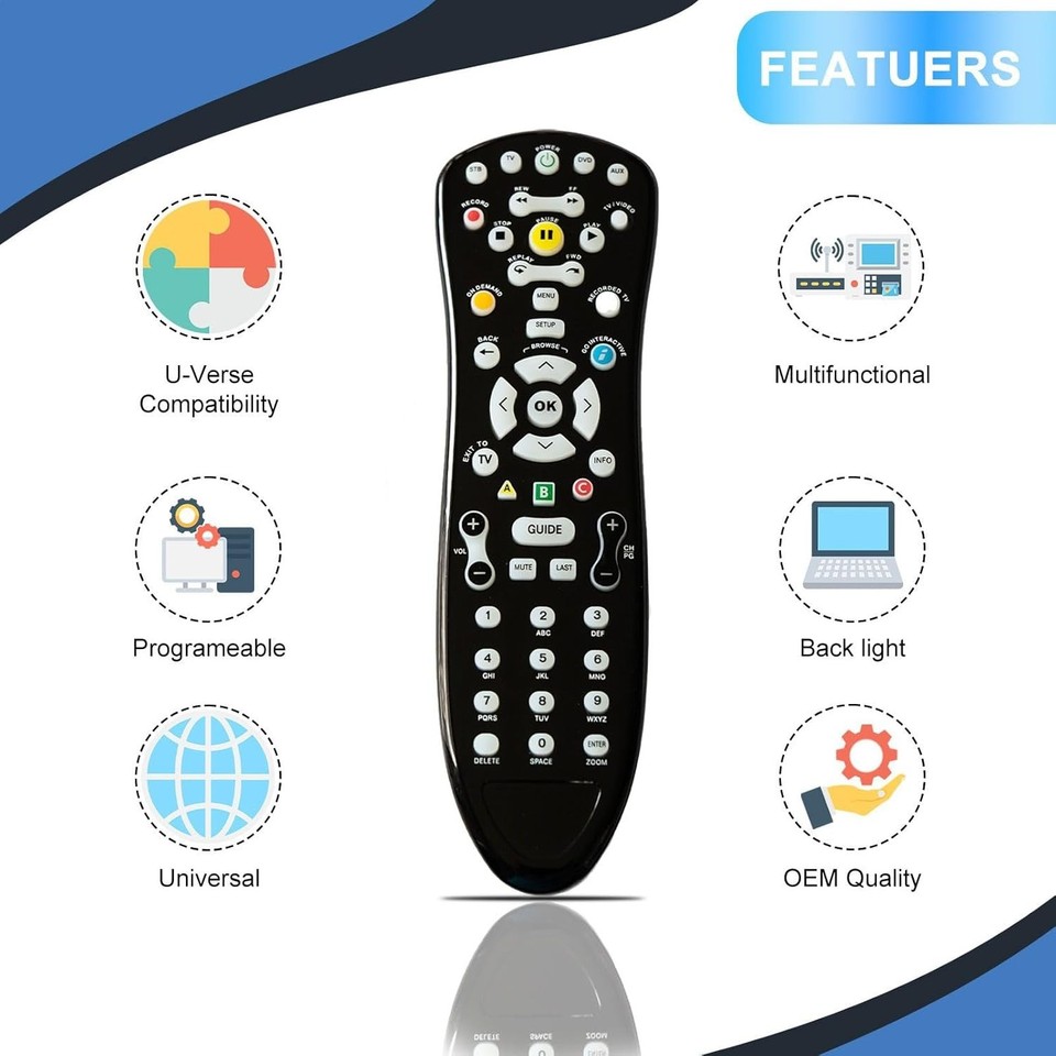AT&T S10-S4 U Verse Remote Control Universal TV Remote For ATT OEM | eBay