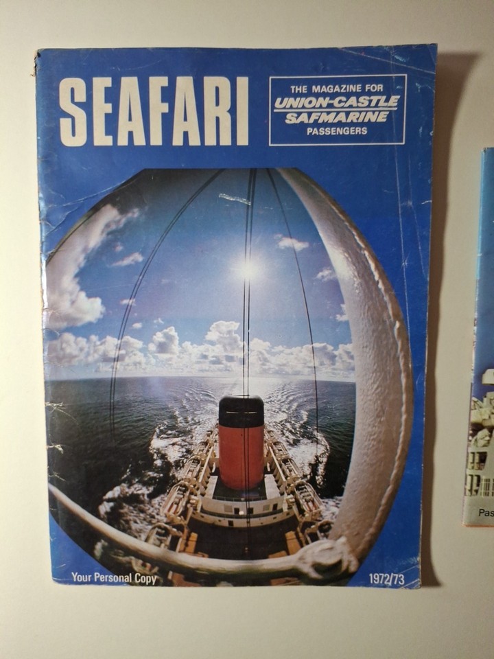 3xUnion-Castle Safmarine items- S.A.Vaal Booklet + SEAFARI Magazine ...