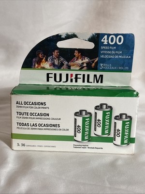 New FUJIFILM 400 ISO 35mm Film 3-Pack - 36 Exposures Each Color Print ...