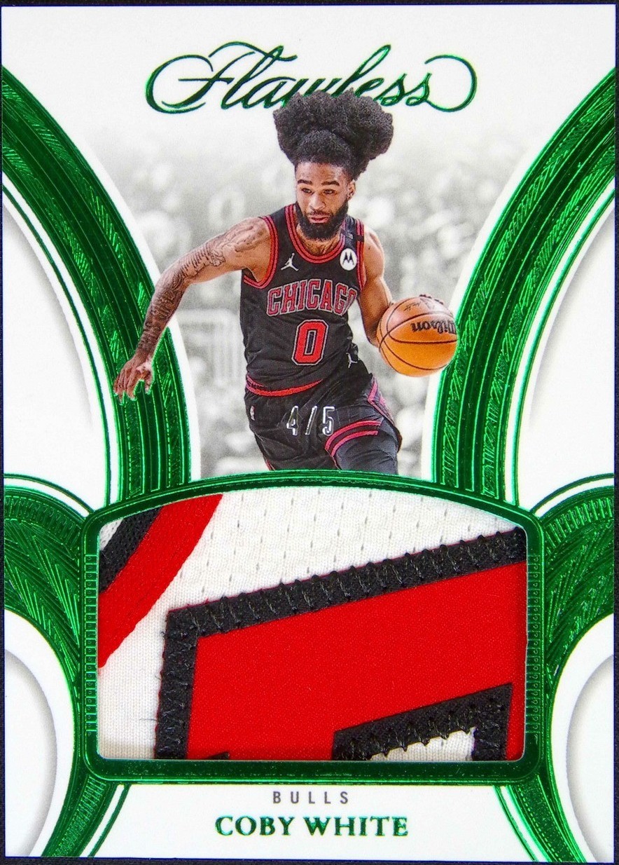 2024-25 Panini Flawless - Patches Coby White #P-CWH Emerald /5 (MEM ...