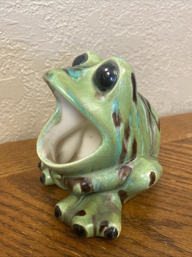 VTG 70s KITCHY Kitchen FROG Sponge Holder Soap Dish Ceramic Planter ...