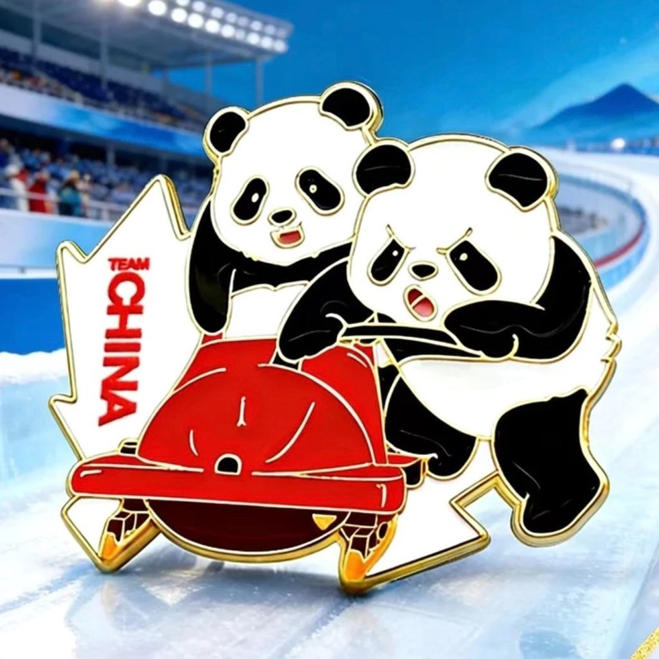 Milano Cortina 2026 Official - Bobsleigh - Panda Pin Gift official ...