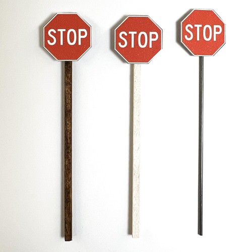 Modern Stop Sign - 2 Pack - HO, O, N and S Scales | eBay