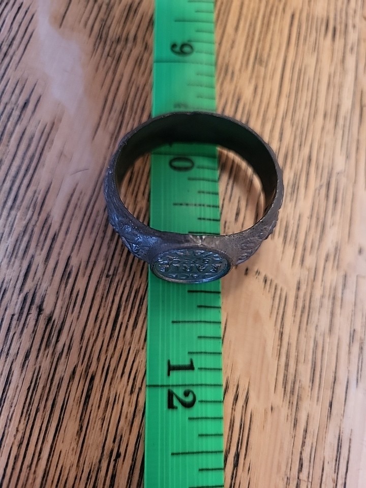 ANTIQUE JACK EARLE SIDE SHOW CIRCUS GIANT METAL RING VINTAGE RINGLING ...