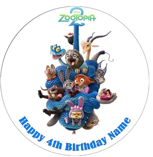 Zootopia Edible Icing Cake & Cupcake Toppers - Zoo Theme Birthday ...
