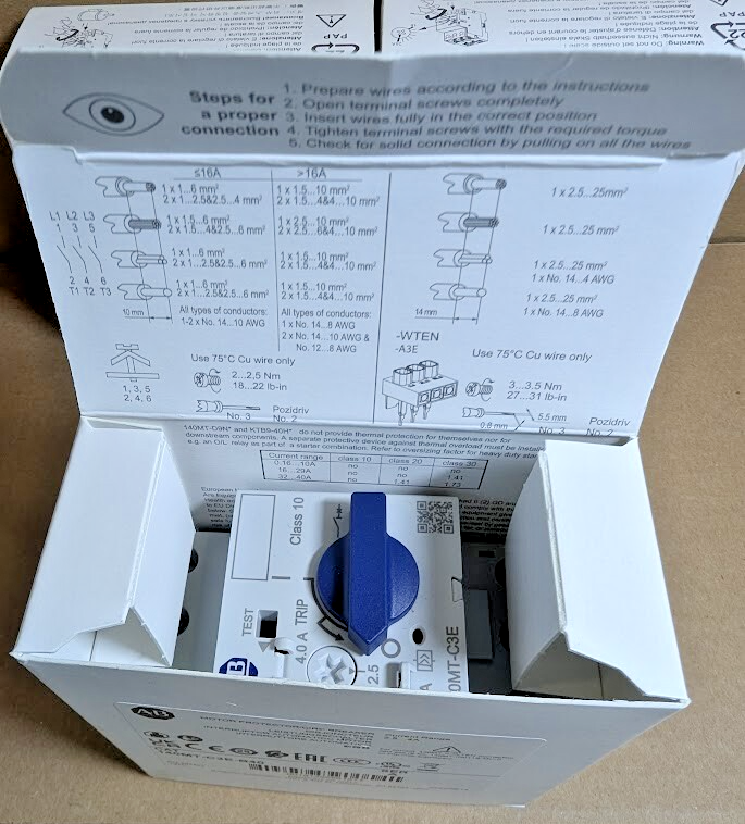 Allen-Bradley 140MT-C3E-B40 Motor Protecting Circuit Breaker 2.5-4A ...