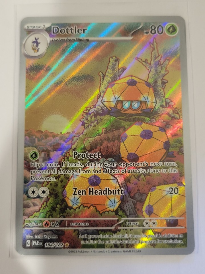 Dottler 184/182 Illustration Rare Secret Full Art Paradox Rift Pokemon ...