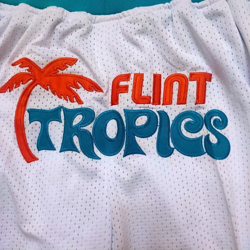 Semi Pro Flint Tropics #33 Jackie Moon Men's Basketball Shorts White ...