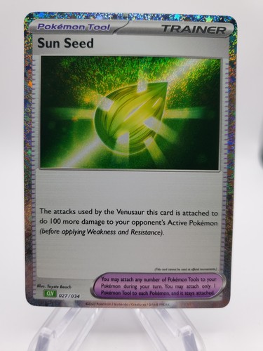 Pokémon TCG 1x Sun Seed 027/034 CLB Classic Collection VENUSAUR HOLO ...