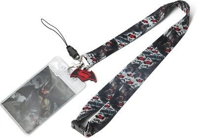 BATMAN VS SUPERMAN Lanyard Badge Holder, Lanyards for ID Badges - DC ...