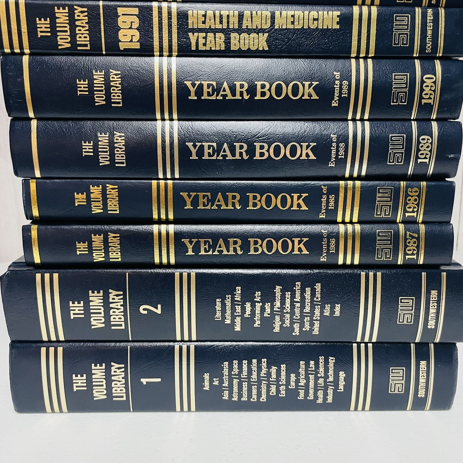 The Volume Library 13 Books Encyclopedia Yearbooks History Science ...