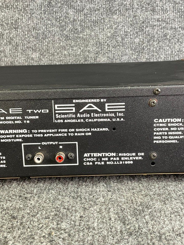SAE Two T6 📻 Vintage AM/FM Stereo Digital Tuner Receiver – Black | eBay