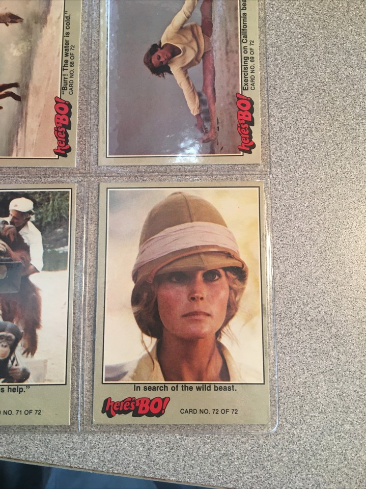 1981 Fleer Here's Bo Trading Card Set (72) Nm/Mt Bo Derek -in Pages | eBay
