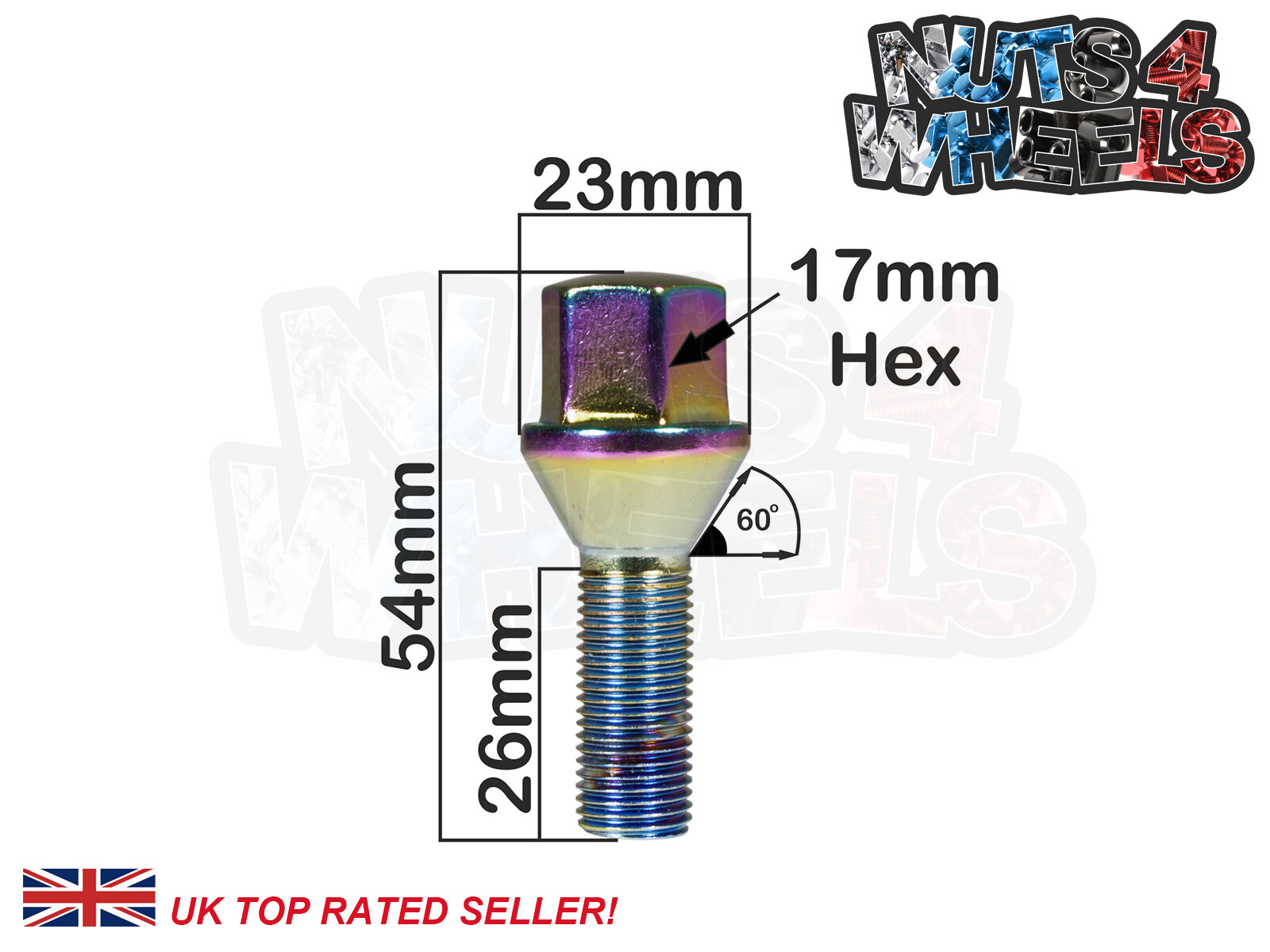 16 x Neo Chrome Wheel Bolts M12x1.5 fits Vauxhall VECTRA B | eBay UK