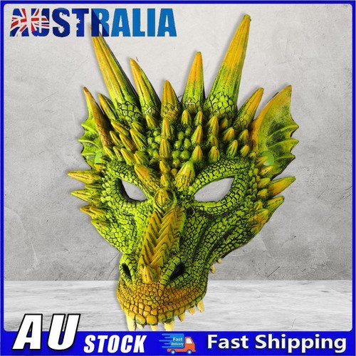 Halloween 3D Horror Dragon Mask Cosplay Props Festival Party Fancy ...