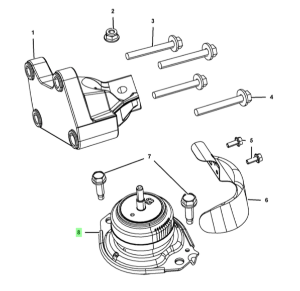 11-25 DODGE DURANGO GRAND CHEROKEE 3.6L LH/RH ENGINE MOUNT 68252518AA ...