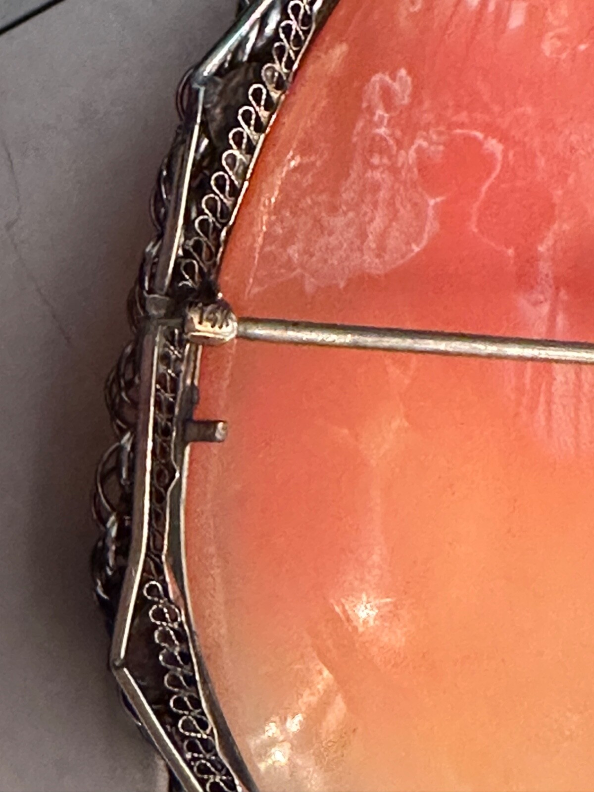 huge Victorian HUGE 14K Gold Lady & Roses Carved Shel… - Gem