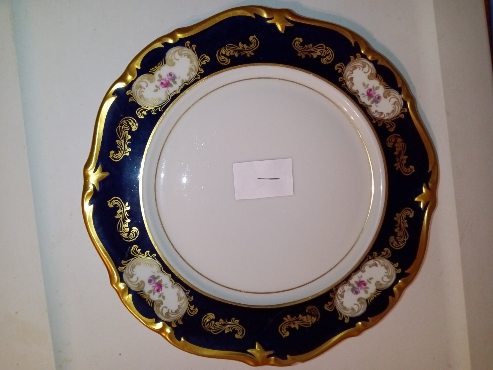 reichenbach echt kobalt cobalt blue china dinner plates hnd painted ...