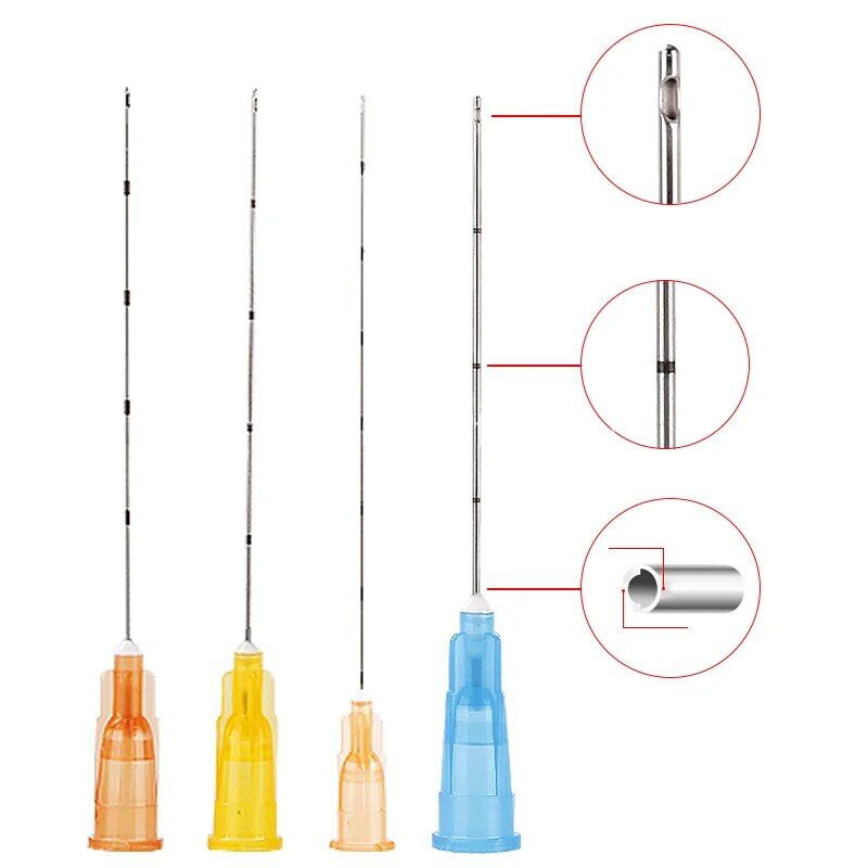 5/10/20/50pcs Micro Cannula with Puncture, Blunt Tip for Fillers, FDA ...