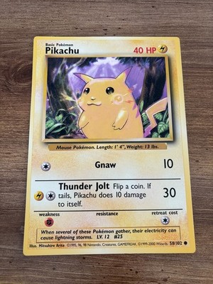 Pikachu Oversized Pokemon Card 58/102 Promo 4 J347 | eBay