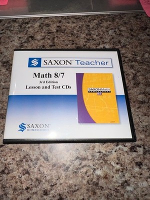 Saxon Teacher Math 8/7 Third Edition Lesson Test CD ROM Set Complete ...