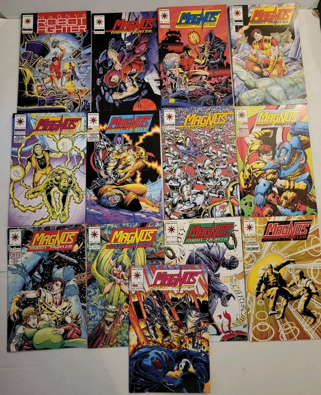 Lot Of 13 Magnus Robot Fighter Valiant Comics Assorted Issues - Next ...