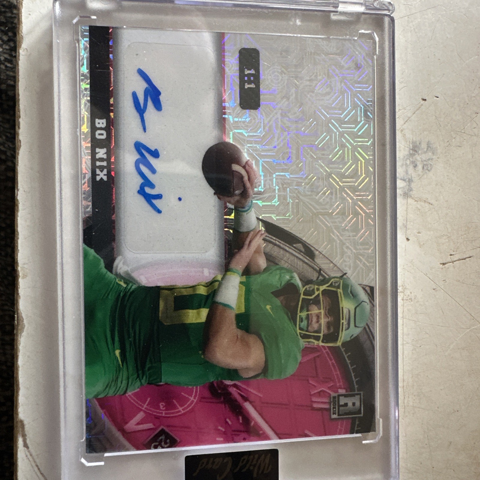 Wild Card Bo Nix 1 Of 1 Autographed Rookie Card | eBay