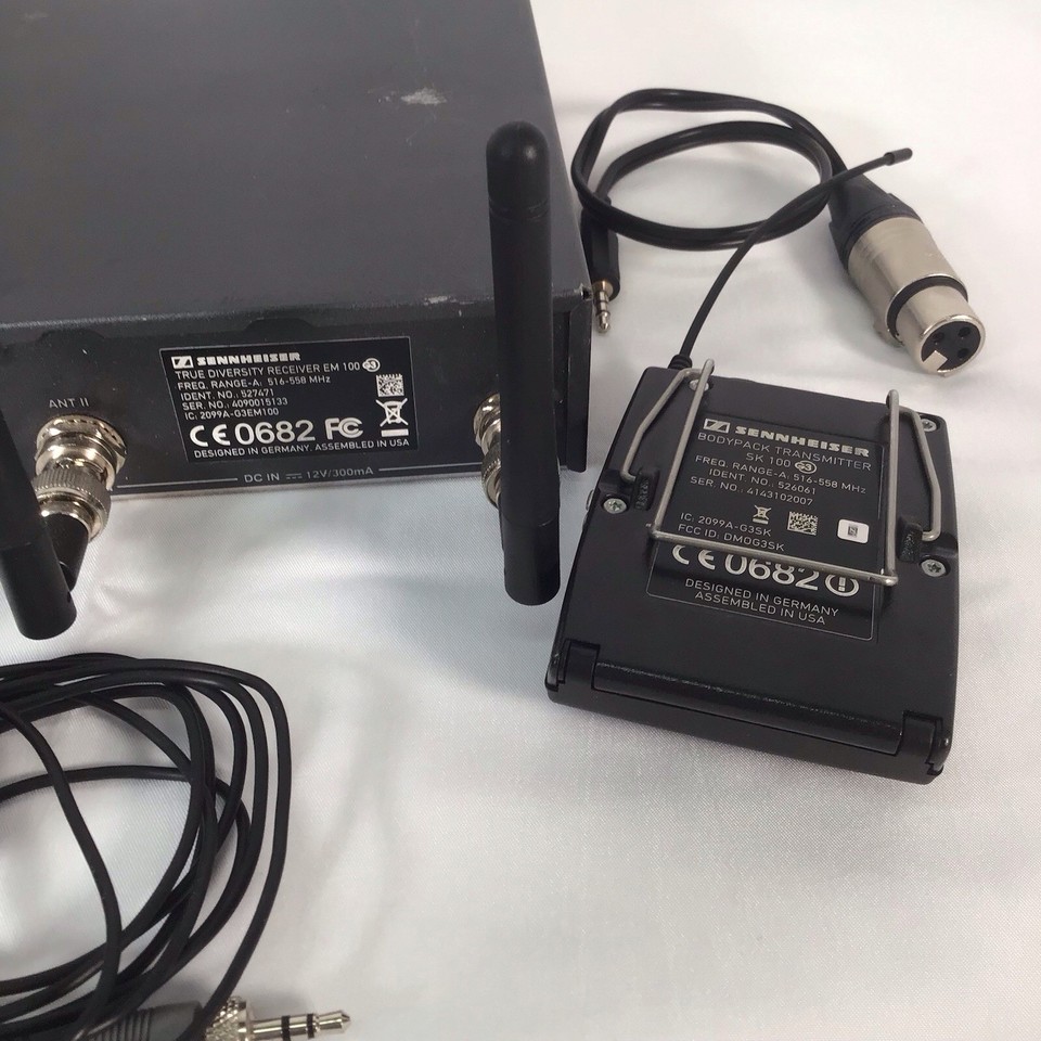 Sennheiser EW100 G3 Bodypack Transmitter, Clip-On Microphone, and ...