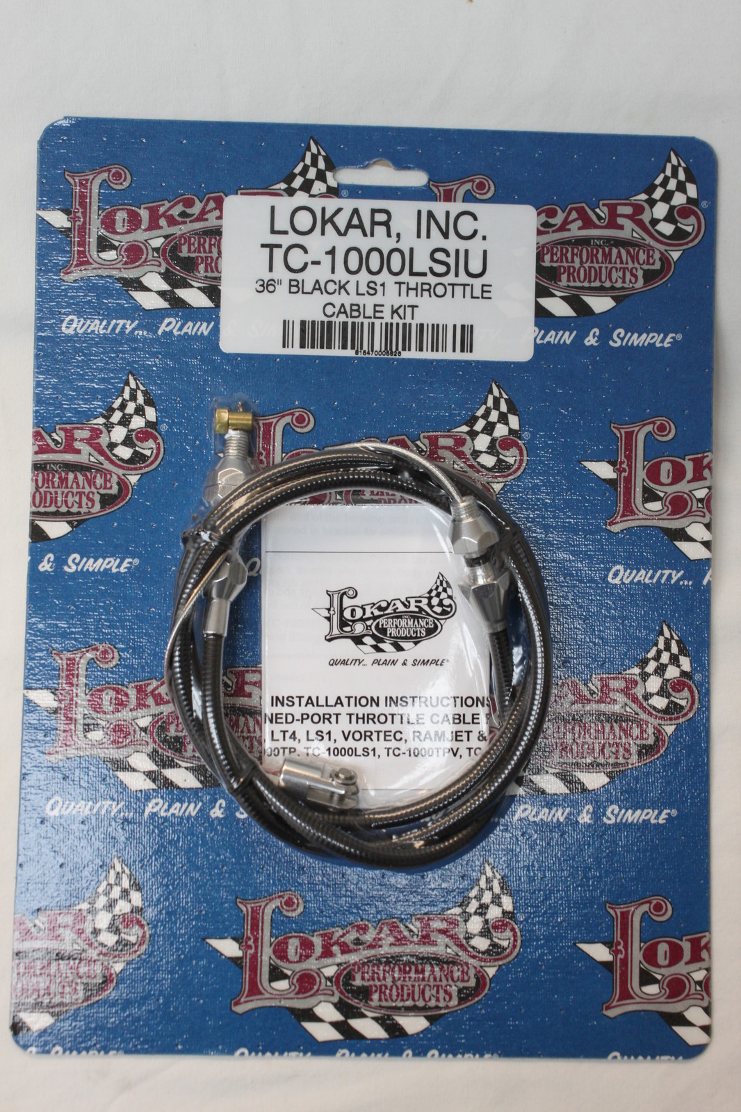 Lokar TC-1000LS1U LS Swap Throttle Cable Hi-Tech Stainless Steel ...