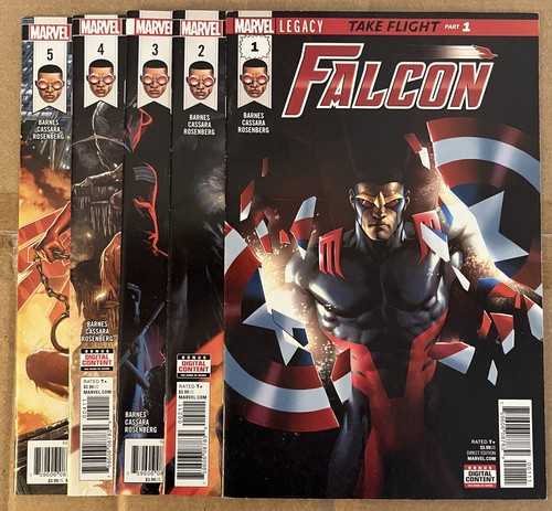 FALCON # 1 - 5 * 2017 series * MARVEL COMICS * by Rodney Barnes, Jesus ...