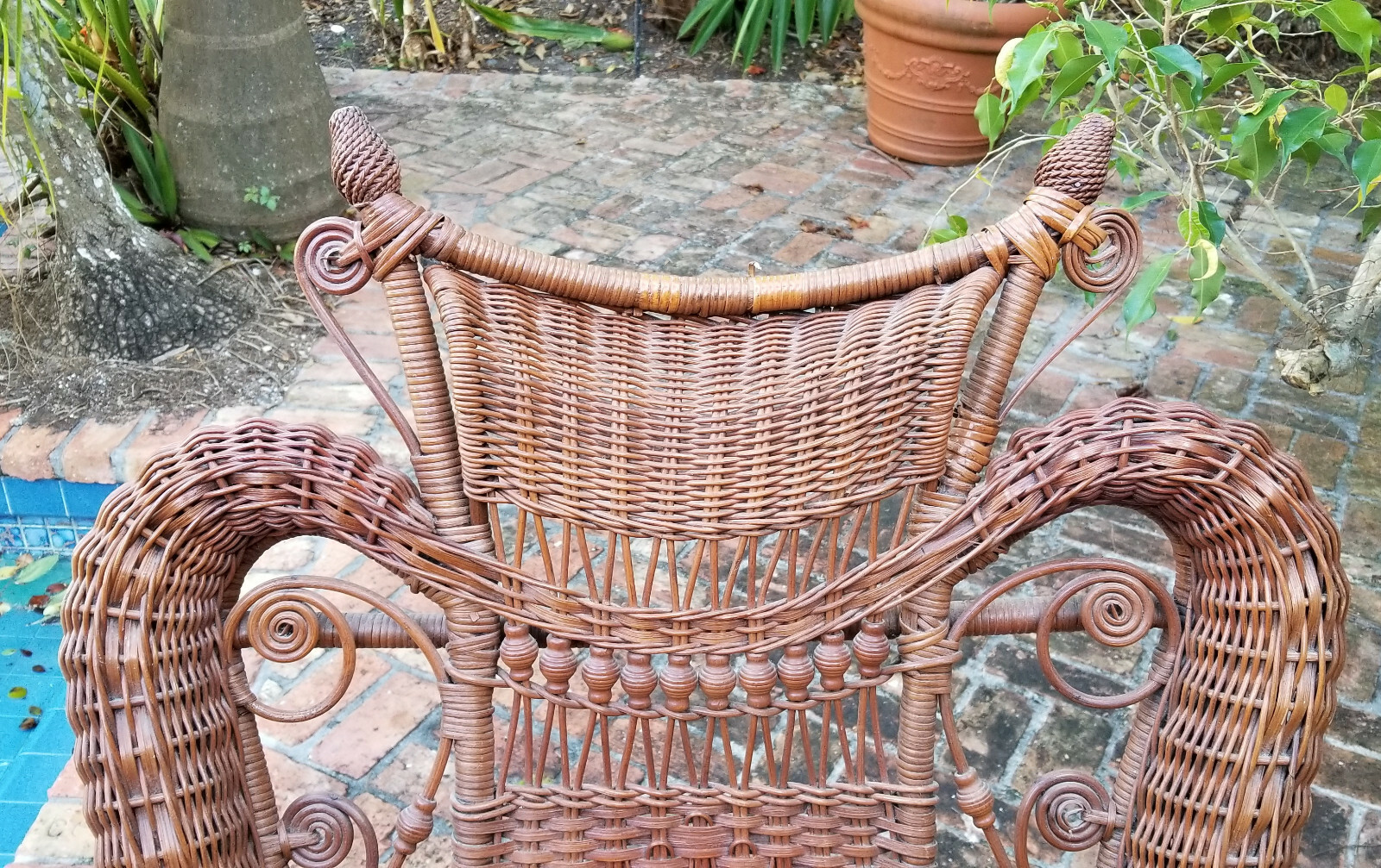 ANTIQUE VICTORIAN 1895 WAKEFIELD WICKER PLATFORM ROCKER CHAIR | eBay