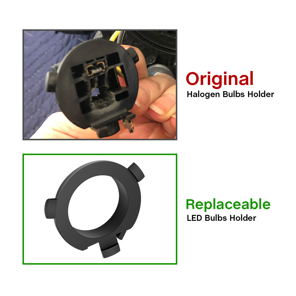 H7 LED Headlight Bulb Adapter Holder Socket Base Retainer Clip For ...