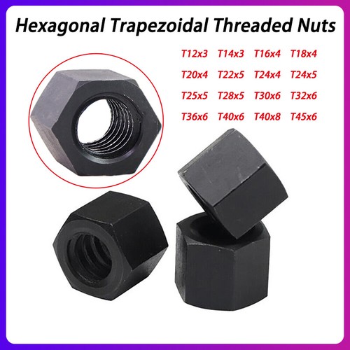 Left/Right Hand Nuts for Trapezoidal Threaded Rod Lead Screws 45# Steel ...