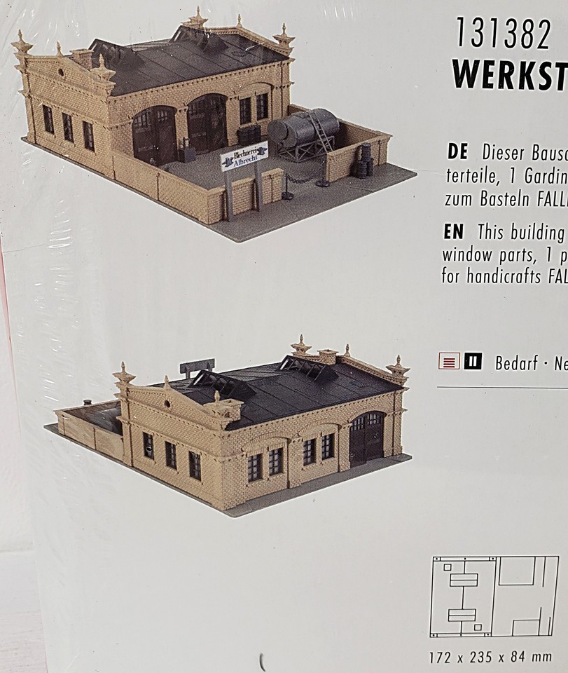 Faller NEW #131382 HO 1/87 Scale KIT Factory, Sheet Metal Shop | eBay