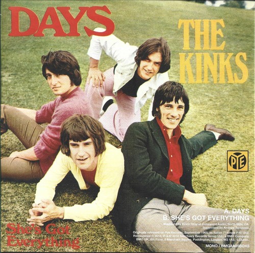The Kinks Days / She's Got Everything Picture Sleeve Rock Pop 1960's ...