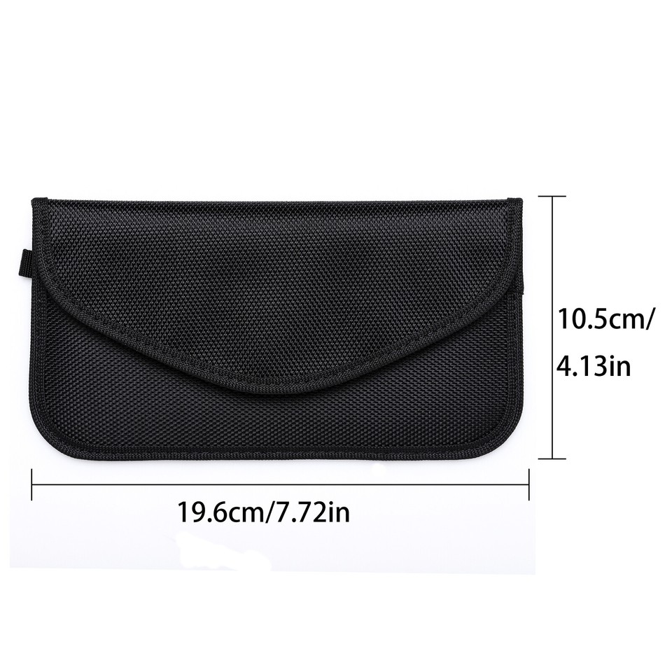 Black Faraday Bag RFID Signal Blocking Shielding Pouch Cell Phone ...