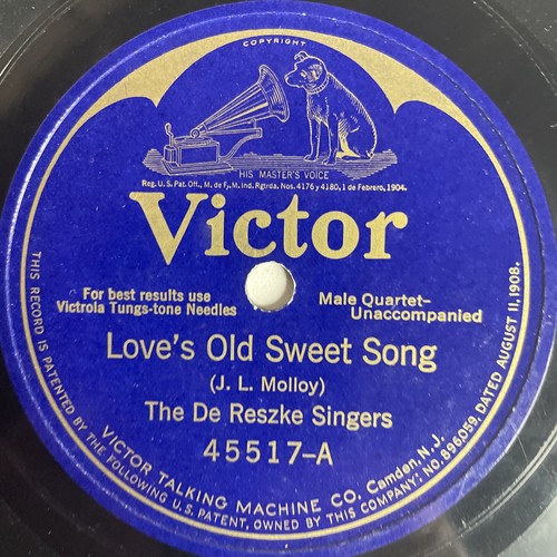 10" 78 RPM-De Reszke Singers-Love's Old Sweet Song/The Long Day Closes ...