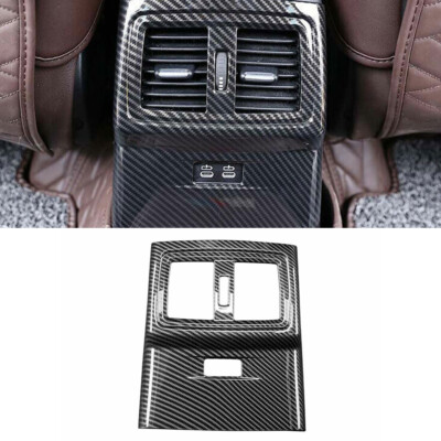 For BMW X1 F48 2016-2021 ABS Carbon Fiber Car Rear Air Outlet Vent ...