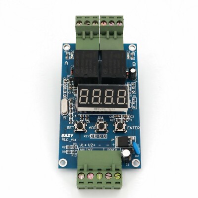 DC 24V Dual Channel Programmable Relay Cycle Delay Timer Switch Module ...