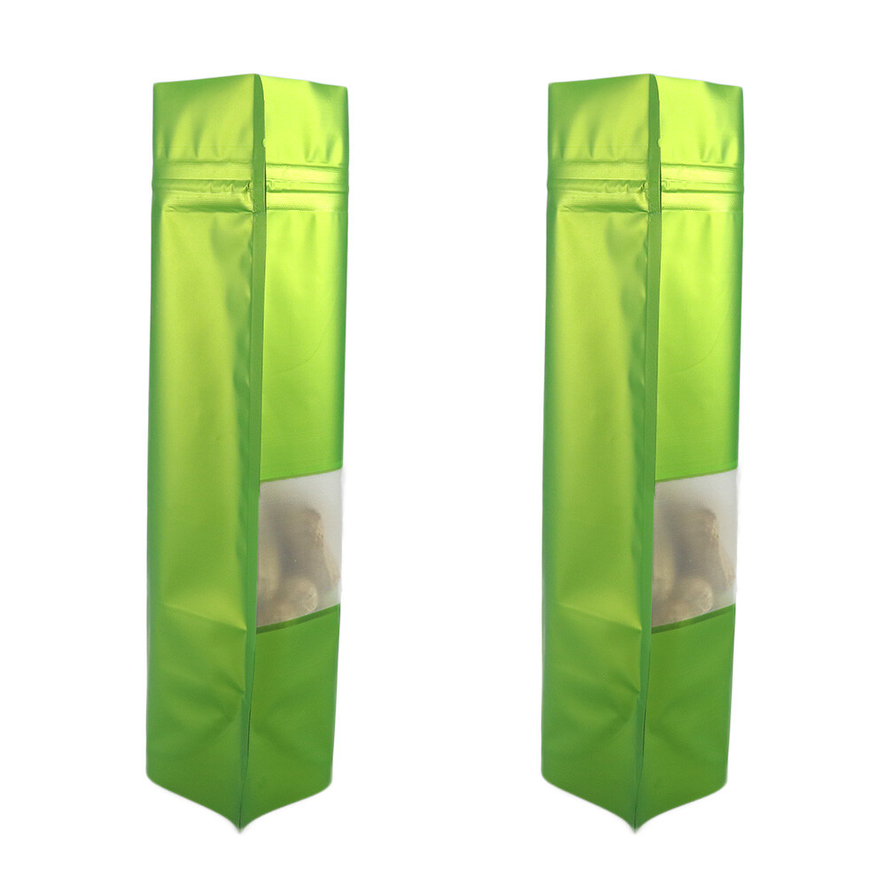 Green Mylar Bags Food Safe Storage Smell Proof Stand Up Bag With ...