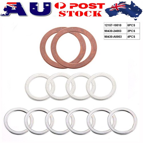 12PCS Oil Drain Plug Gaskets Replacement for Toyota Lexus 1215710010 ...