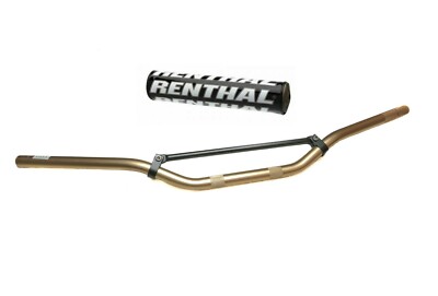Motocross 7/8" 22mm MX Handlebar Bronze Aluminium Braced & Black ...
