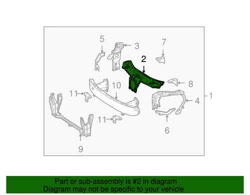 Mercedes-Benz 2216200072 Genuine OEM Factory Original Upper Tie Bar for ...