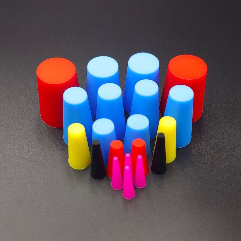 Grande Quantit?? 100Pc Bouchons Coniques Silicone Set Conique pour ...