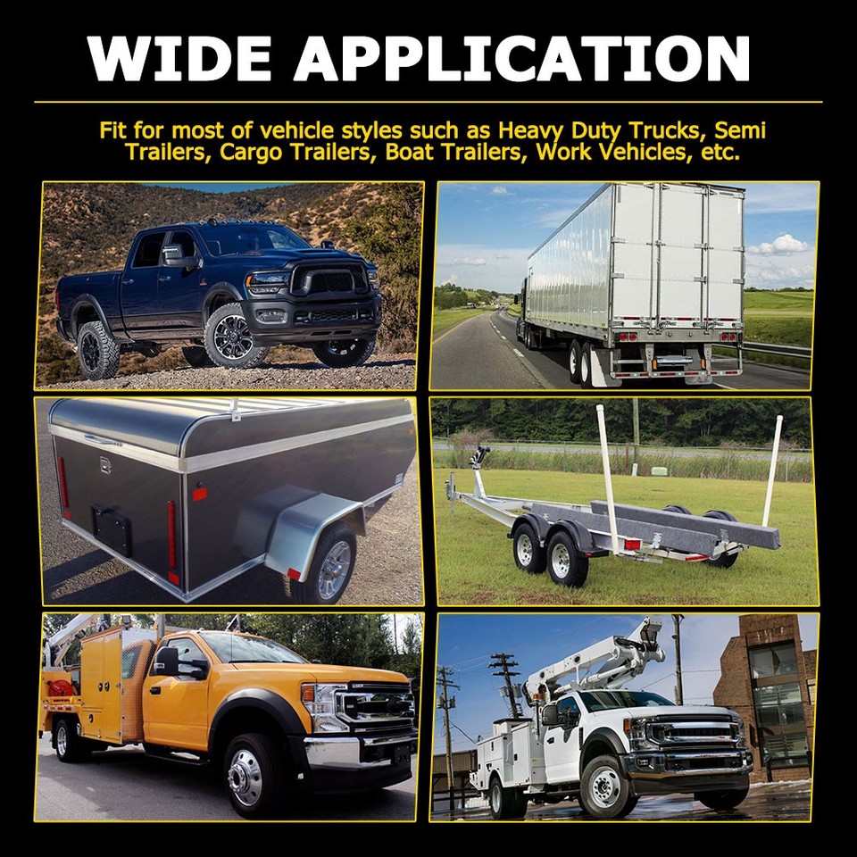 15" 4PCS Red Bar LED Light Tail Turn Rear Lamp Brake Strip For Heavy ...