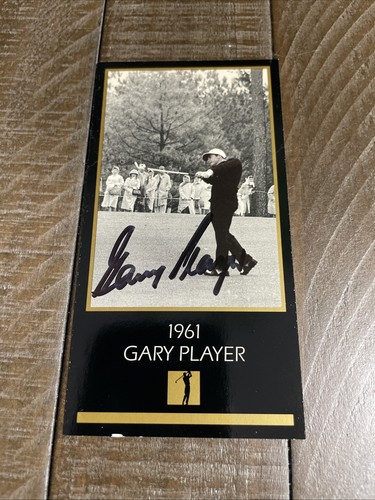 Gary Player Signed 1993 Grand Slam Ventures Golf Card 1961 Masters-No ...